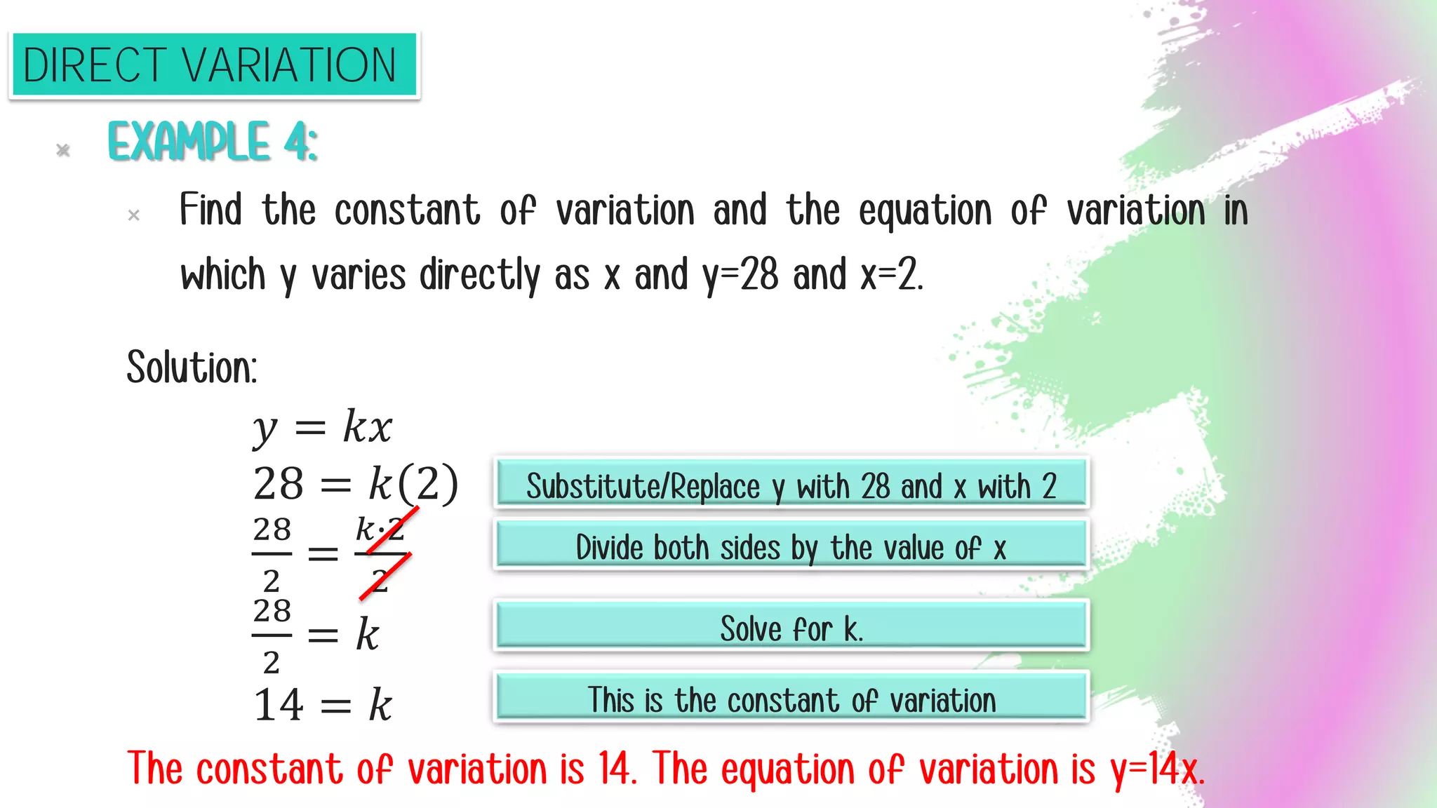 Direct Variation (Mathematics 9) | PDF