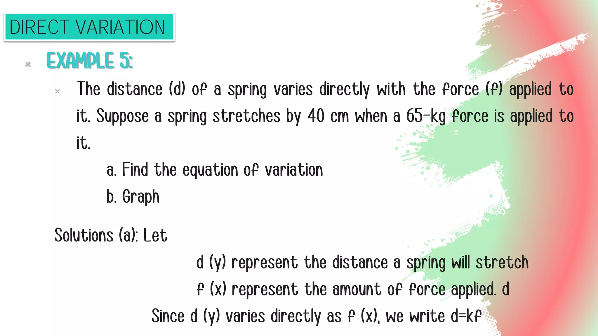 Direct Variation (Mathematics 9) | PDF