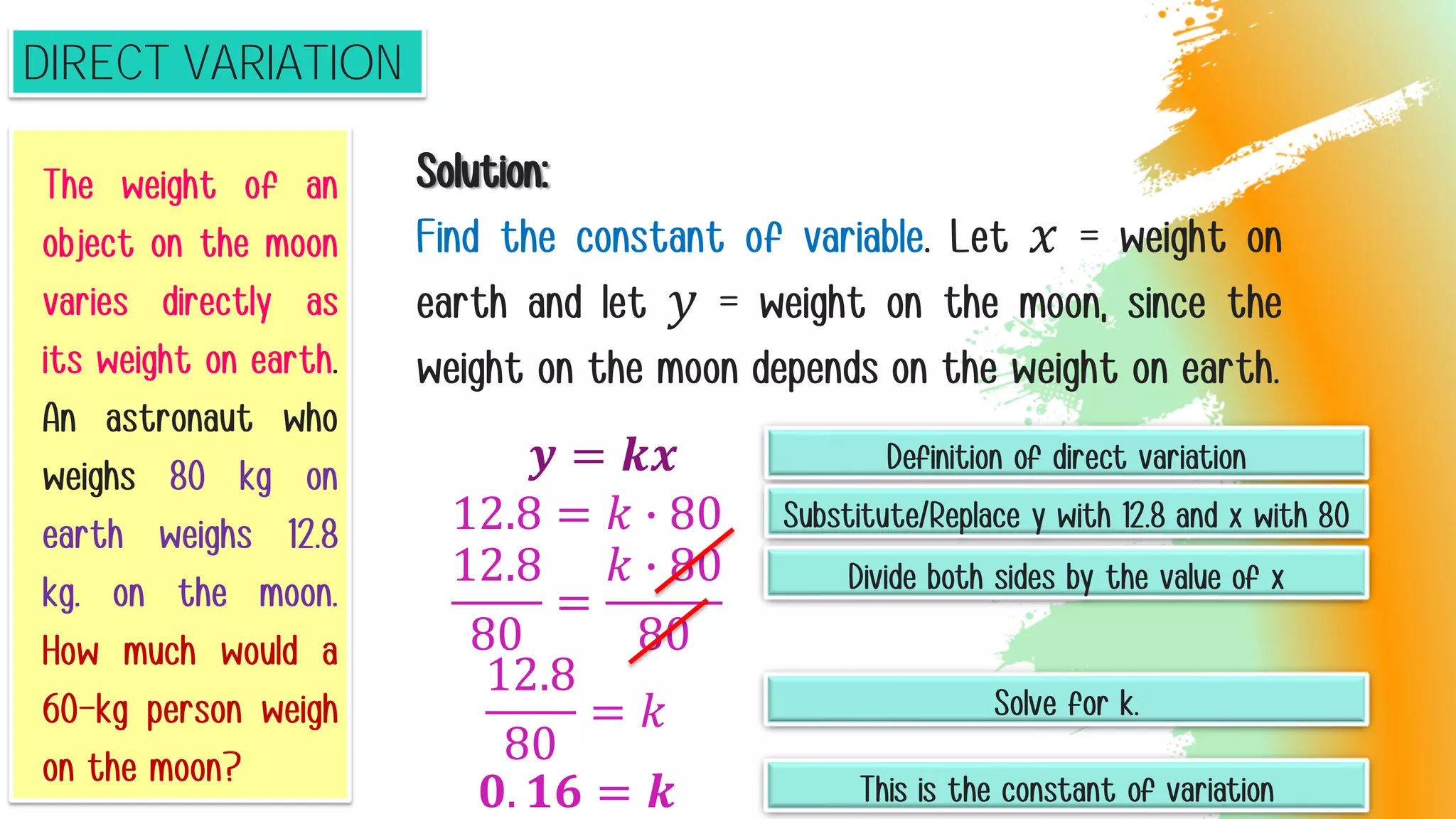 Direct Variation (Mathematics 9) | PDF