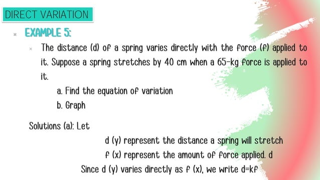 Direct Variation (Mathematics 9) | PDF