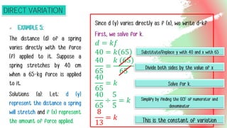Direct Variation (Mathematics 9) | PDF