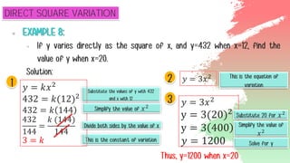 Direct Variation (Mathematics 9) | PDF