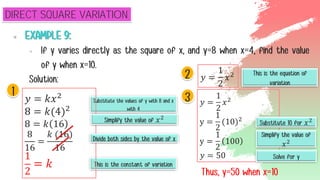 Direct Variation (Mathematics 9) | PDF