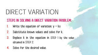Direct Variation (Mathematics 9) | PDF