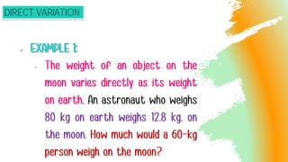 Direct Variation (Mathematics 9) | PDF
