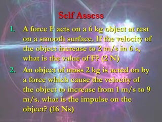 PHYSICS KSSM FORM 4 (2.7 impulse and impulsive force) | PPT