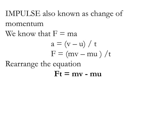 PHYSICS KSSM FORM 4 (2.7 impulse and impulsive force) | PPT