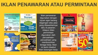 ciri bahasa iklan dan jenis iklan | PPT