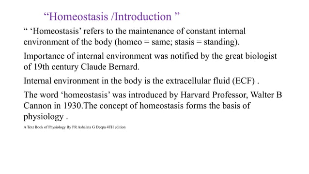 Homeostasis | PPT