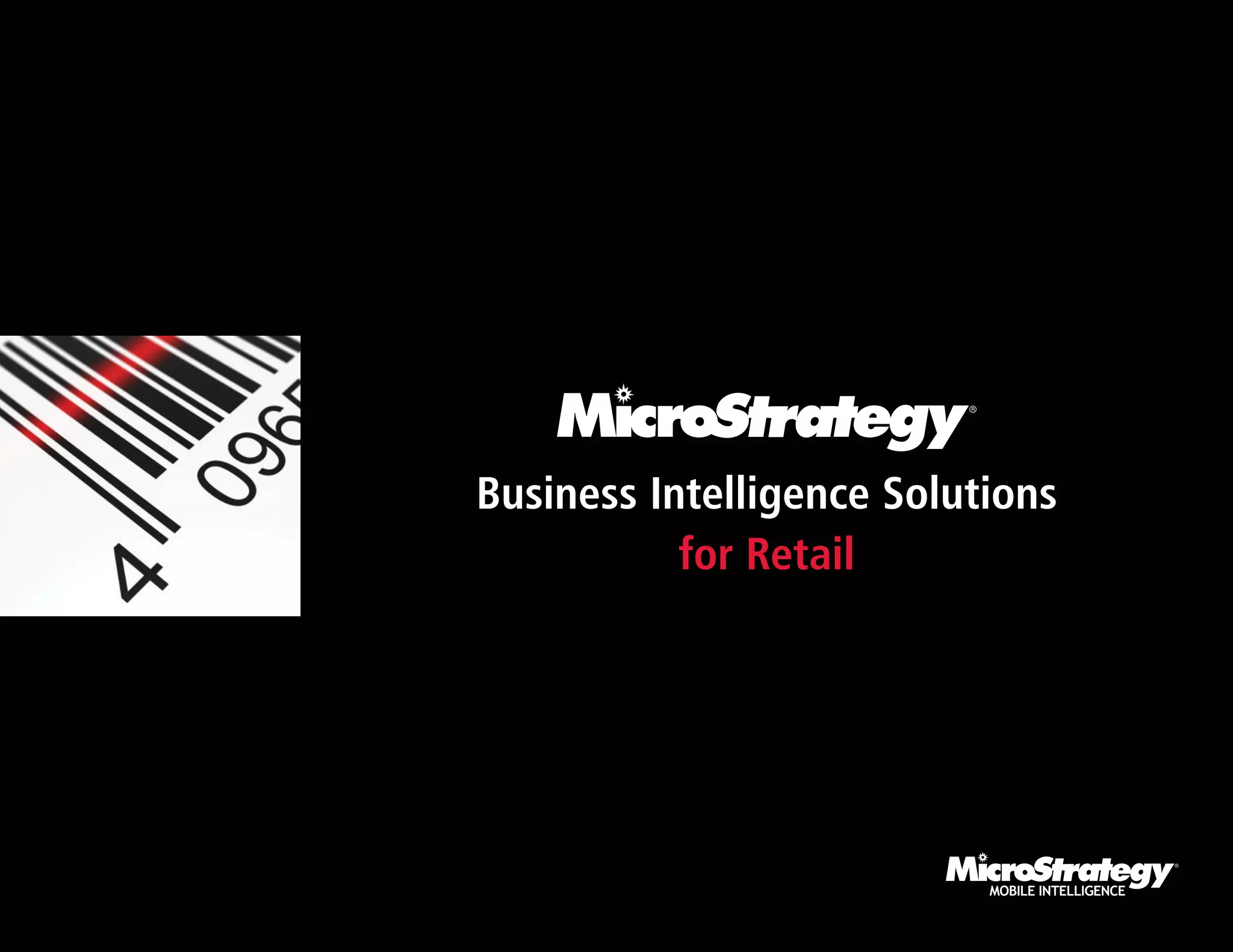 MicroStrategy BI Solutions for Retail Industry | PDF