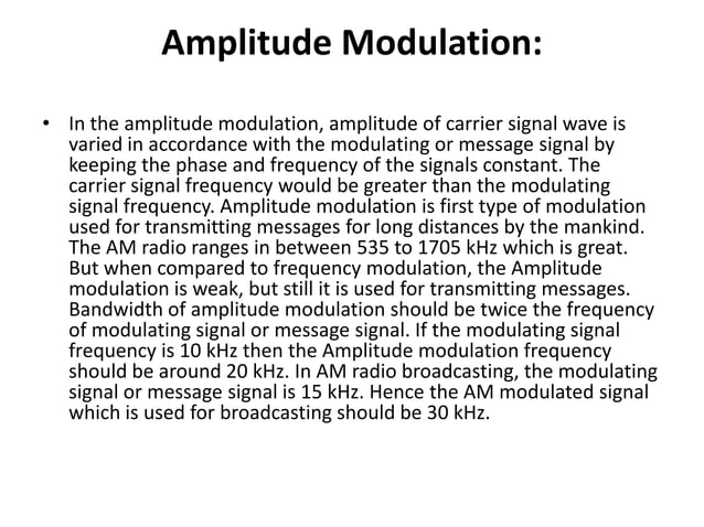 Modulation, Frequency Modulation, Phase Modulation, Amplitude Modulation | PDF