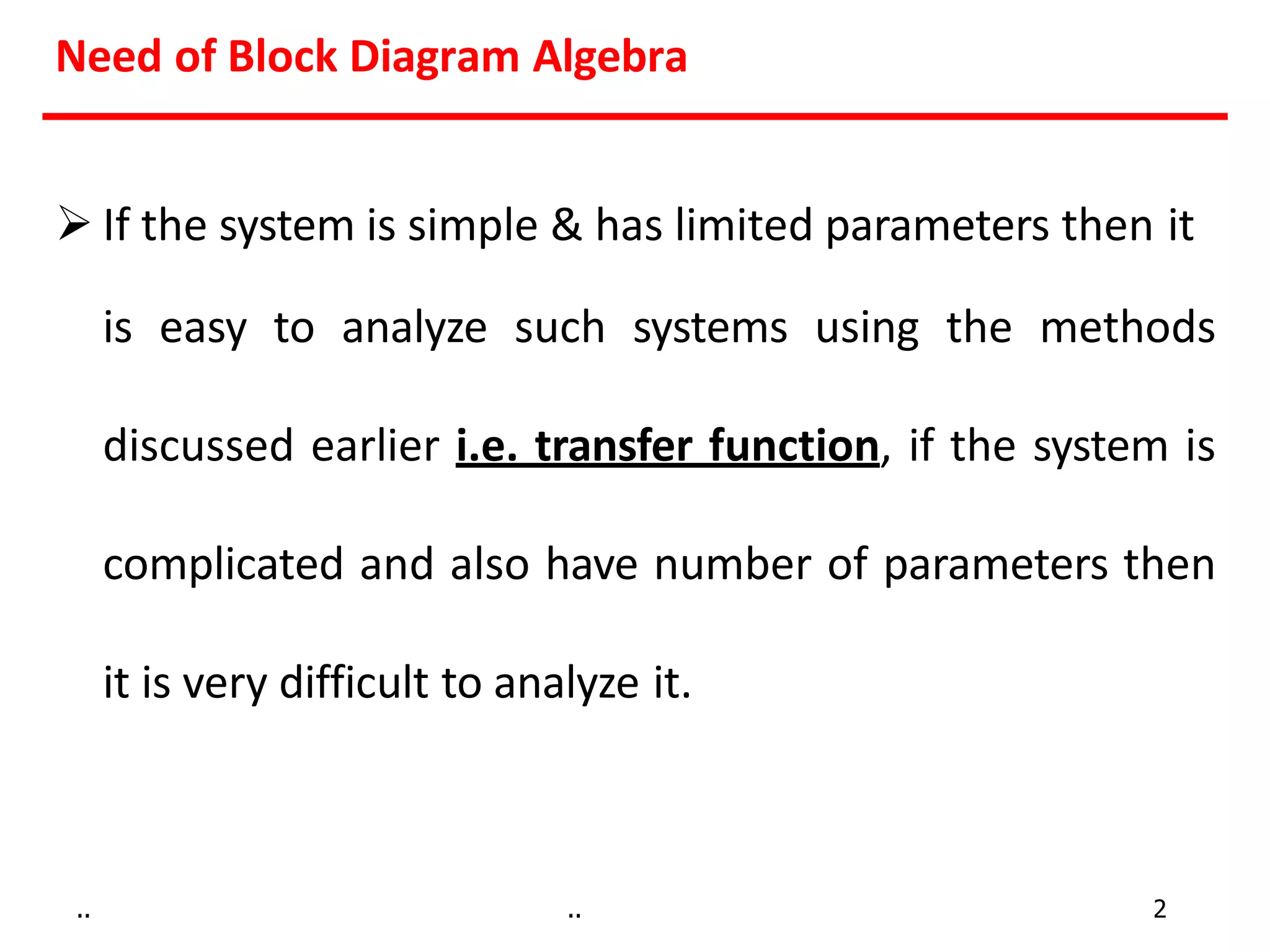 Block diagram, Transfer Function from block diagram reduction, (8 Rules ...