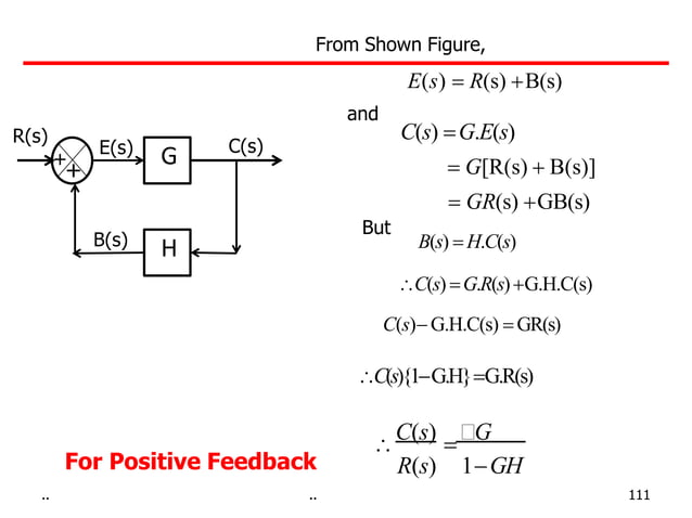 Block diagram, Transfer Function from block diagram reduction, (8 Rules ...