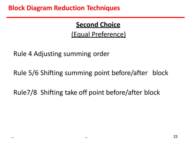 Block diagram, Transfer Function from block diagram reduction, (8 Rules to reduce block diagrams ...