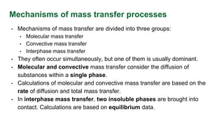 Overview of mass transfer mechanisms | PPTX