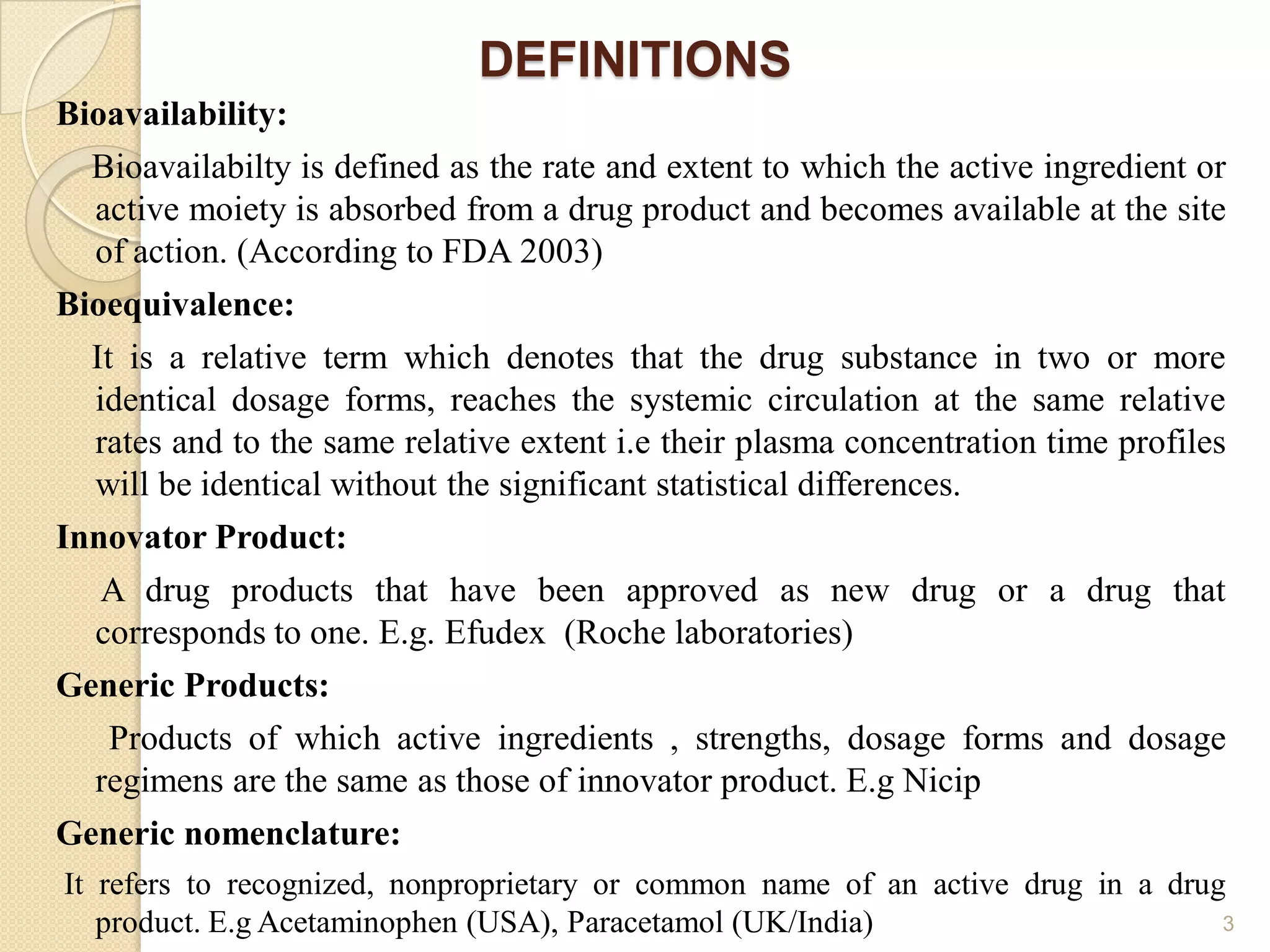 BIOEQUIVALENCE,BIOSIMILARDRUGPRODUCTS,ANDBCS | PDF