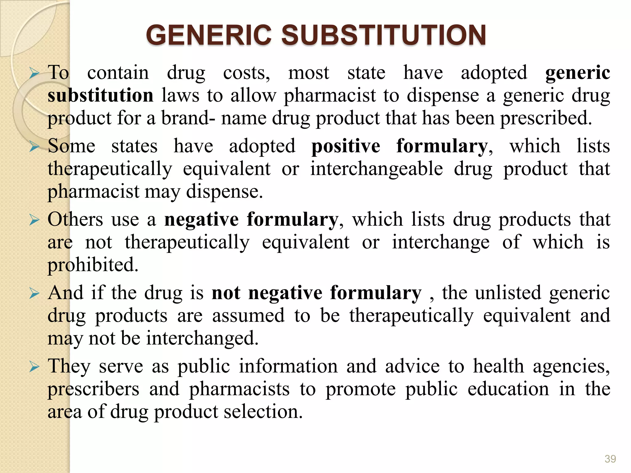 BIOEQUIVALENCE,BIOSIMILARDRUGPRODUCTS,ANDBCS | PDF