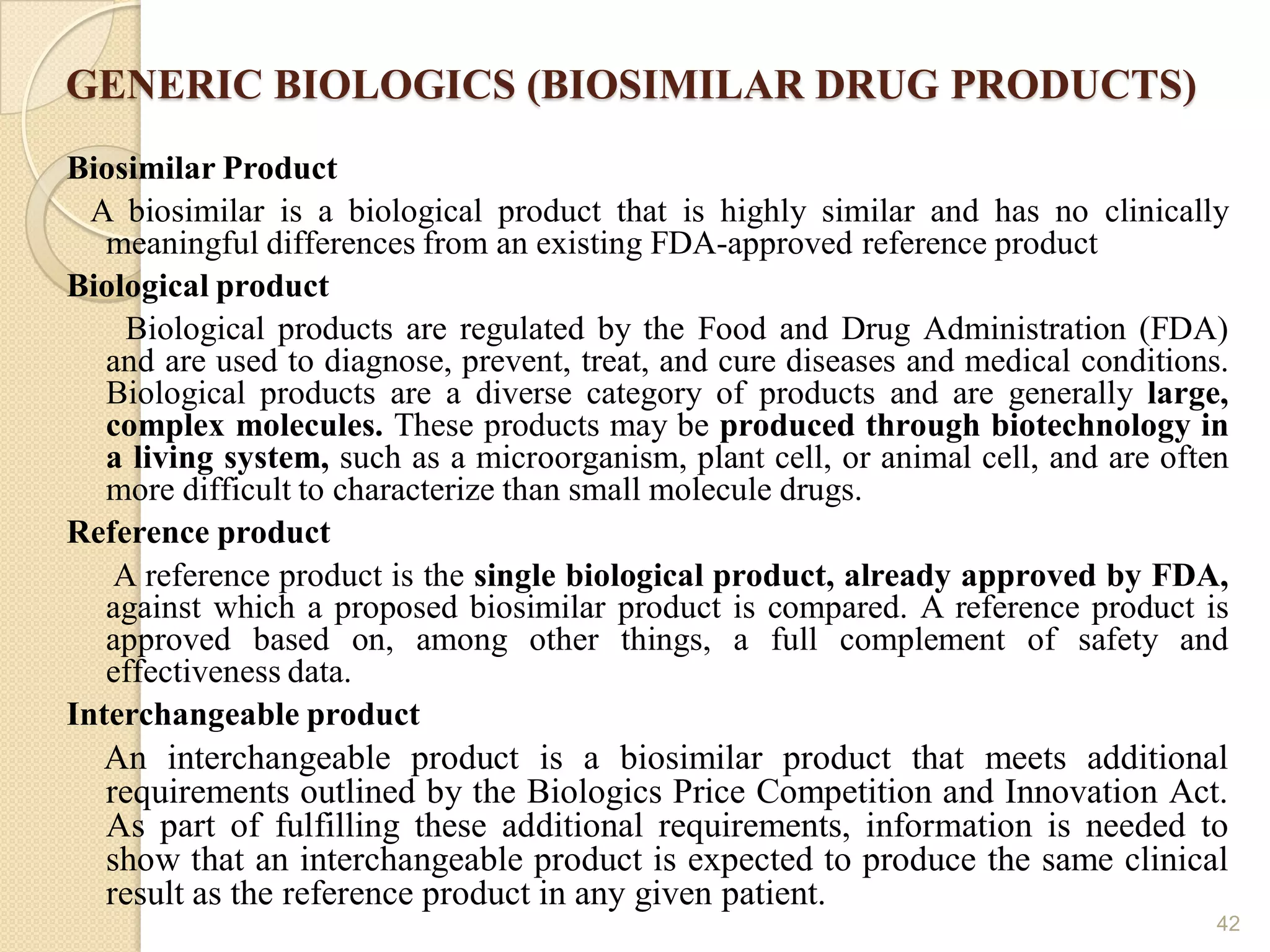 BIOEQUIVALENCE,BIOSIMILARDRUGPRODUCTS,ANDBCS | PDF