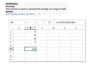 2. mathematical functions in excel | PDF