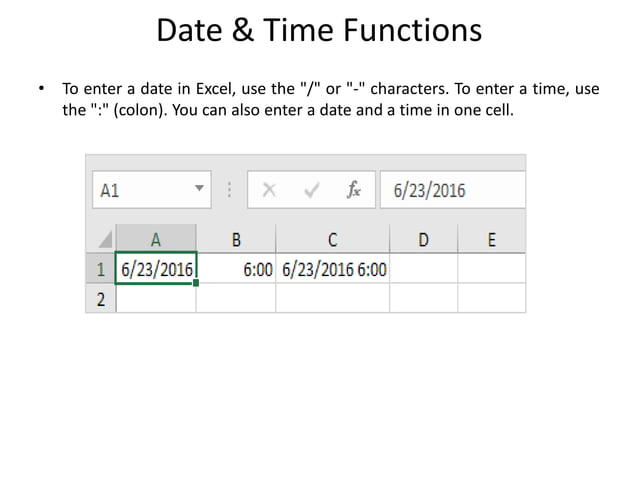 2. date and time function in excel | PDF
