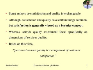 Customers Satisfaction and Service Quality | PDF