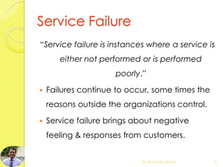 Service Failure, Complaint and Recovery | PDF