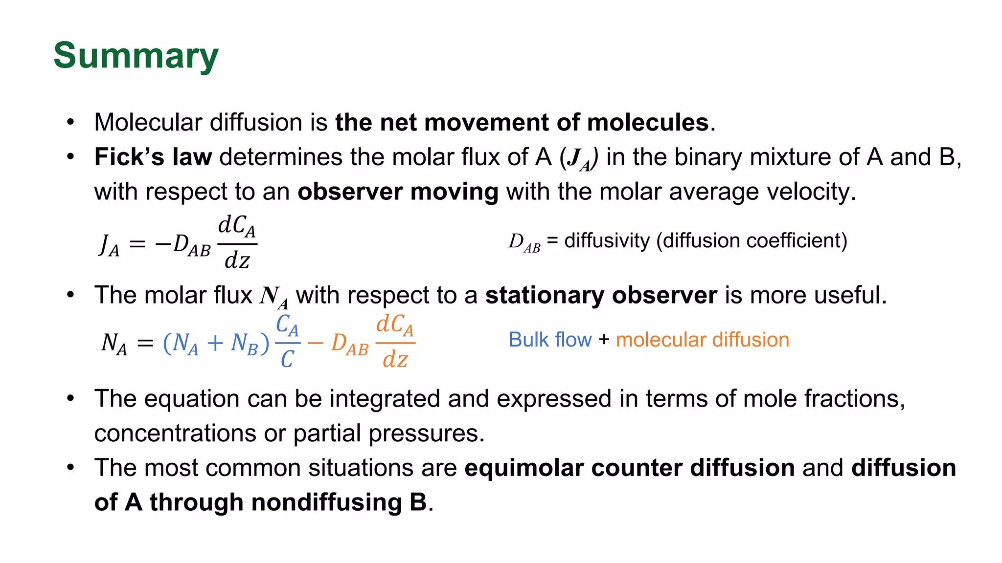 Molecular diffusion | PPTX