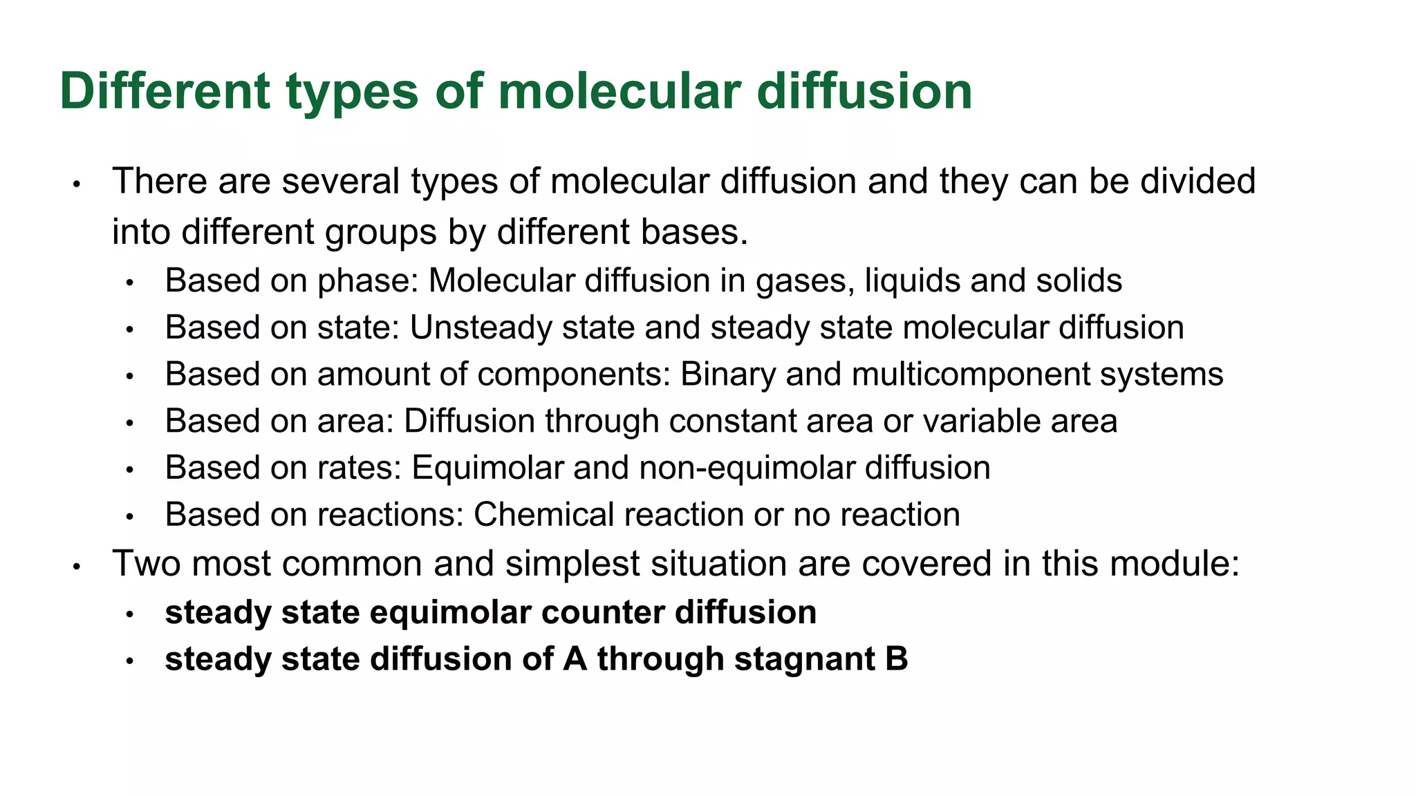 Molecular diffusion | PPTX