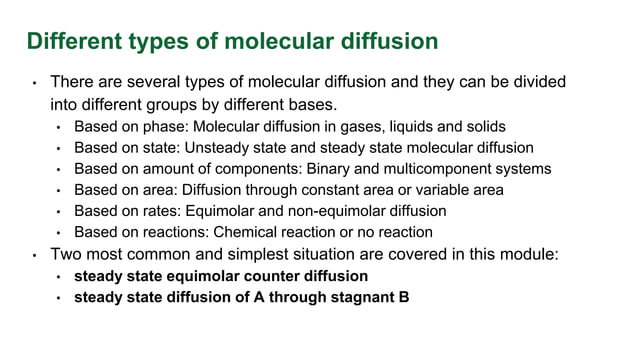Molecular diffusion | PPTX