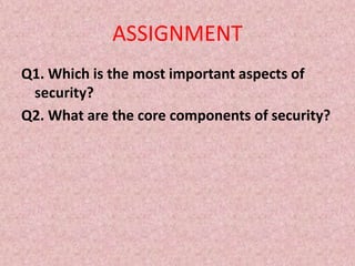 Aspects of Network Security | PPT