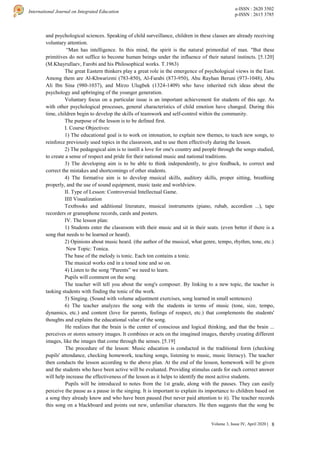 Methods for improving thoretical knowledge of music of elementary ...