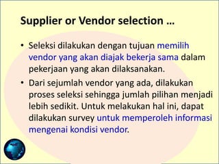 Vendor Selection _Materi Training "VENDOR MANAGEMENT" | PPTX