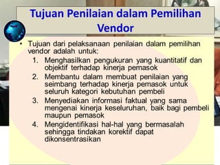 Vendor Selection _Materi Training "VENDOR MANAGEMENT" | PPTX