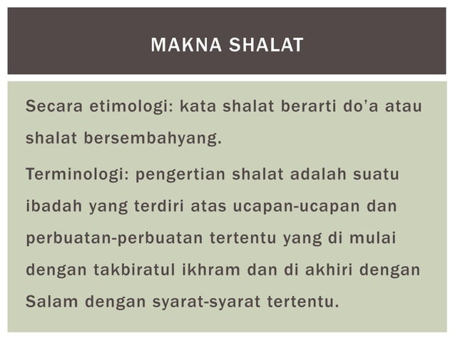 Materi tentang Shalat | PPTX