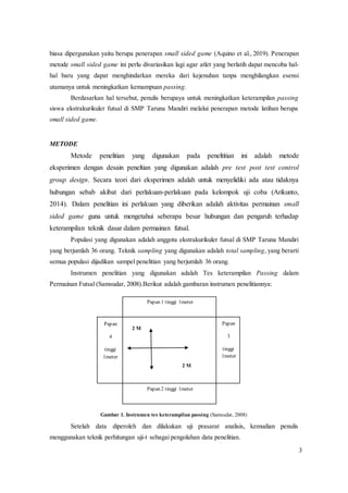 Pengaruh Small Sided Game Terhadap Keterampilan Teknik Dasar Passing Dalam Permainan Futsal | DOCX