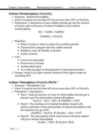 Chapter No 2 : Antioxidants | PDF