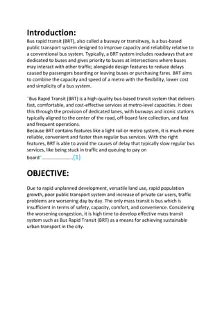 Bus Rapid Transit (BRT) | PDF