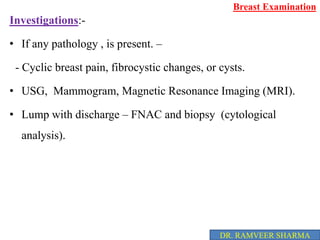 2. breast examination, Manual examination, Stana pareeksha, Self ...