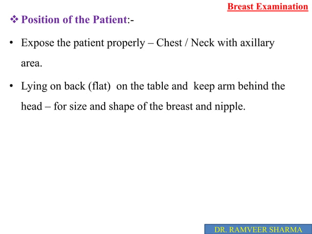2. breast examination, Manual examination, Stana pareeksha, Self assessment of the breasts. | PPT