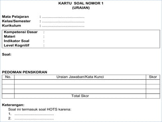 penyusunan soal hots sd revisi | PPT