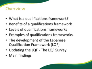Lebanese Qualifications Framework | PDF