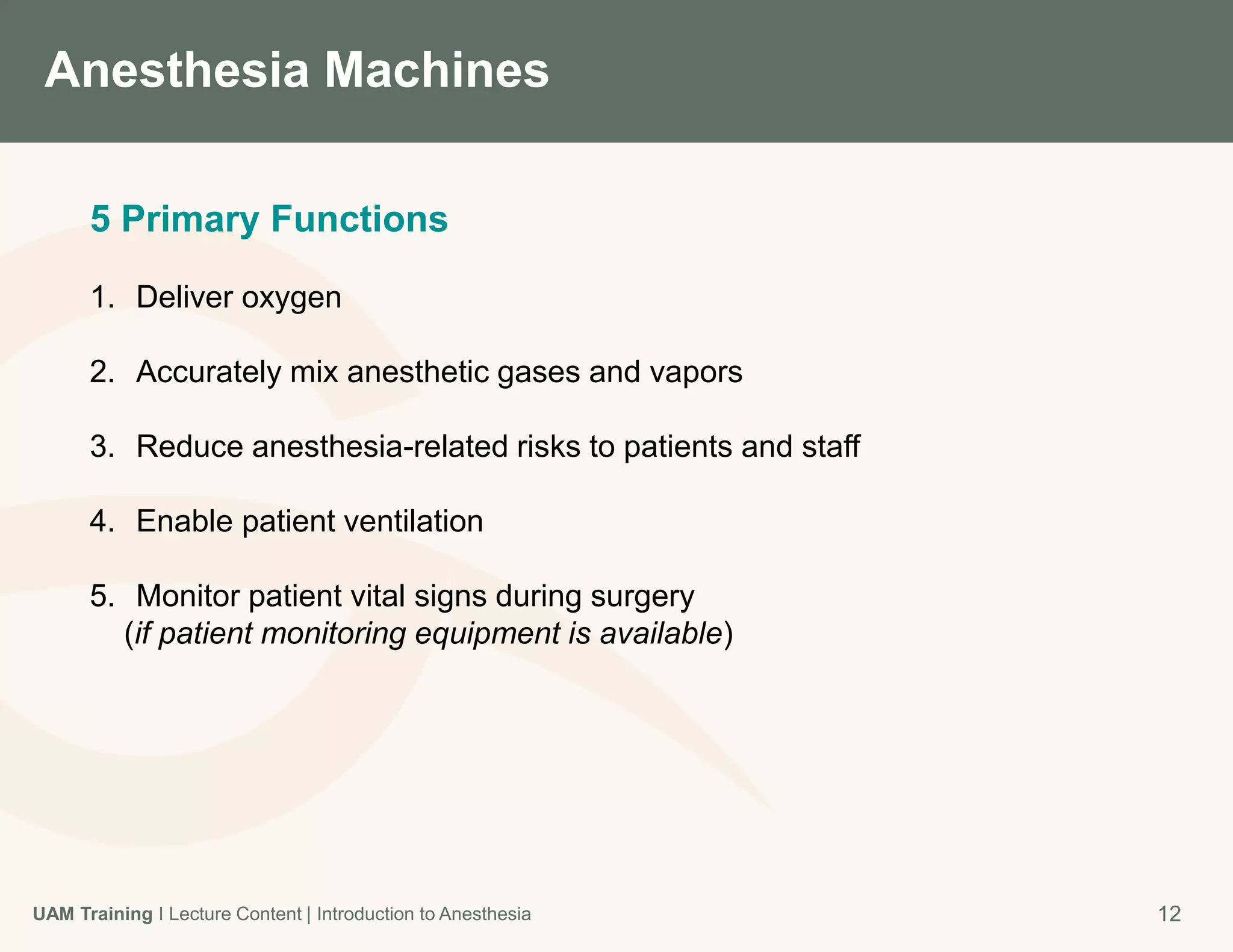 Introduction to Anesthesia | PPTX