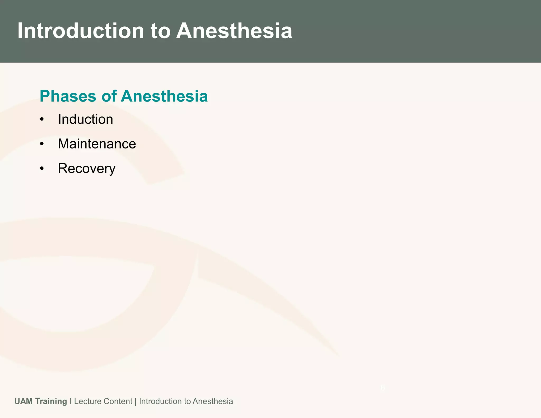 Introduction to Anesthesia | PPTX