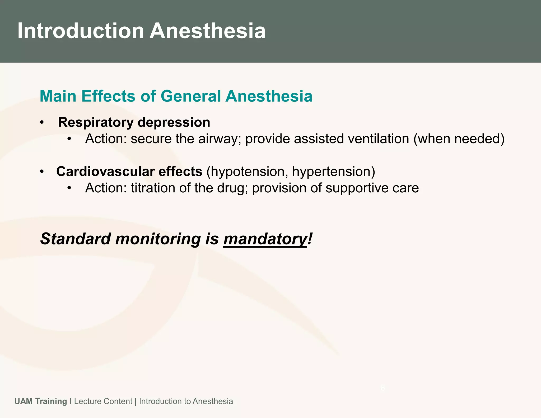 Introduction to Anesthesia | PPTX