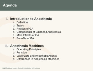 Introduction to Anesthesia | PPTX