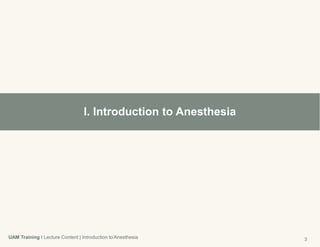 Introduction to Anesthesia | PPTX