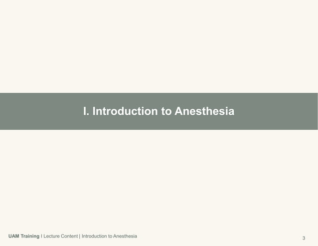 Introduction to Anesthesia | PPTX | First Aid | Injuries