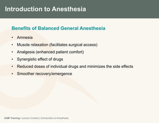 Introduction to Anesthesia | PPTX | First Aid | Injuries