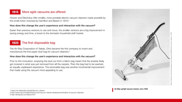 UX Analysis: Evolution of the electric vacuum | PPT