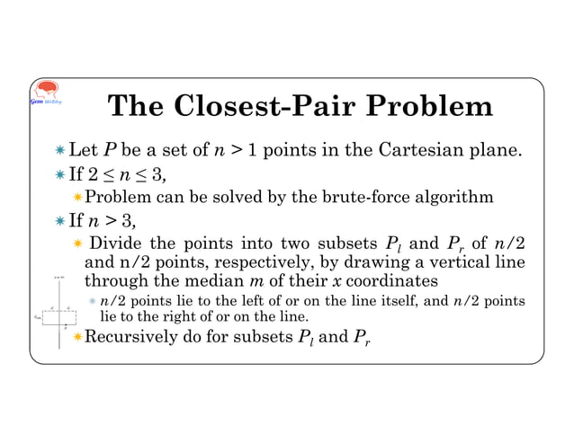 Closest pair problems (Divide and Conquer) | PDF | Technology & Computing